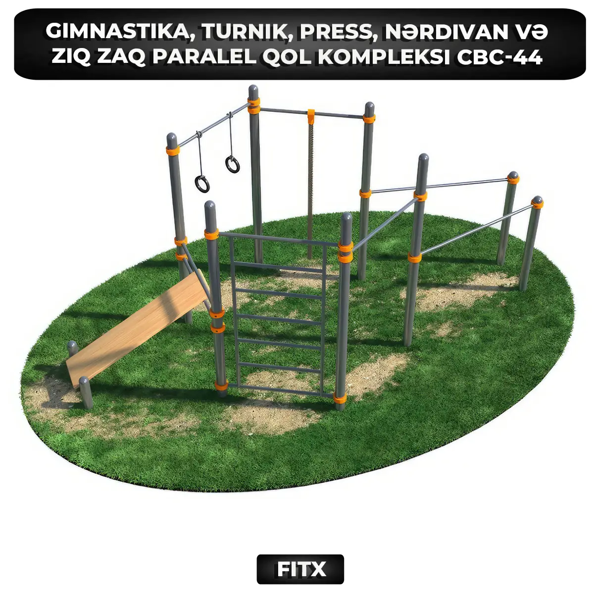 Gimnastika, Turnik, Press, Nərdivan və Ziq Zaq Paralel Qol Kompleksi ...