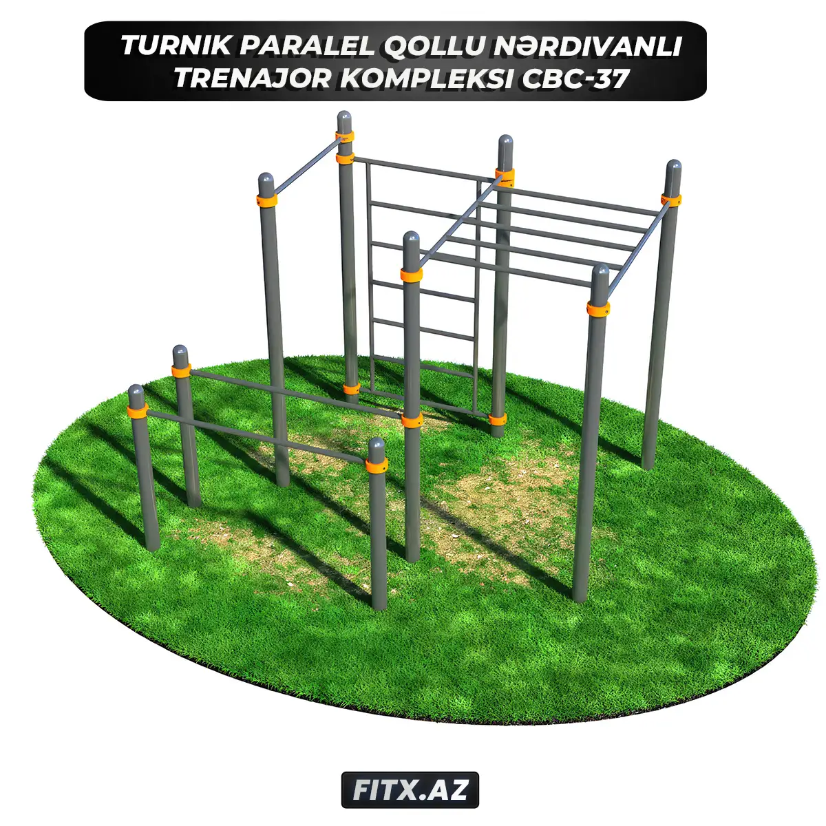 Turnik Paralel Qollu Nərdivanlı Trenajor Kompleksi CBC-37 - Fitx.az