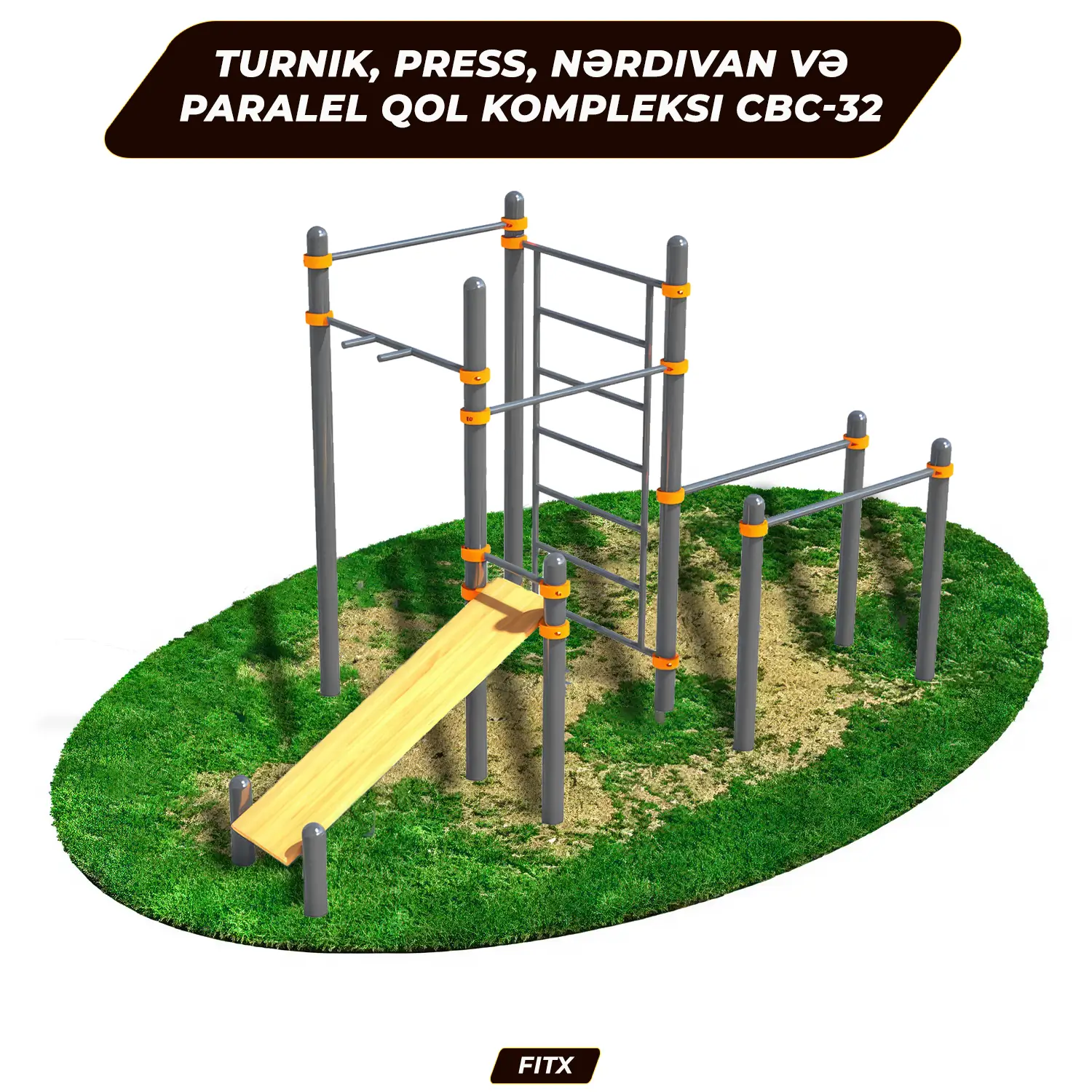 Turnik, Press, Nərdivan və Paralel Qol Kompleksi CBC-32 - Fitx.az
