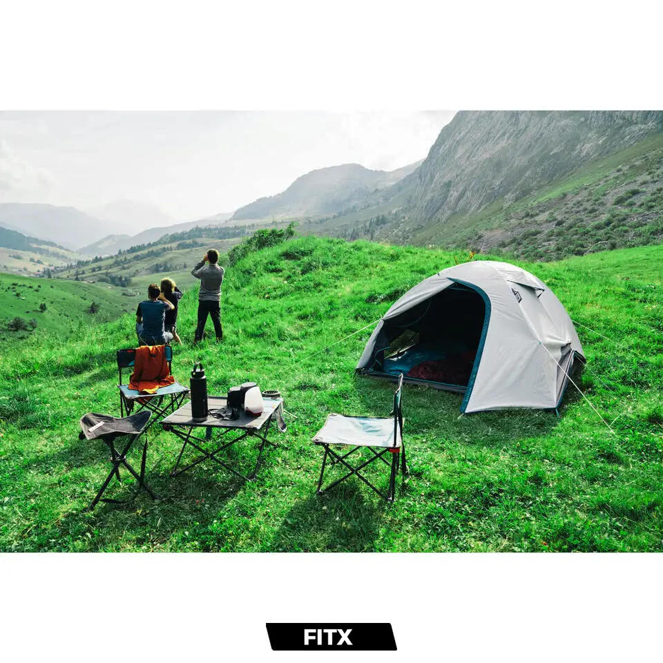 QUECHUA MH100 Fresh & Black 3 Nəfərlik Kamp Çadırı - Fitx.az