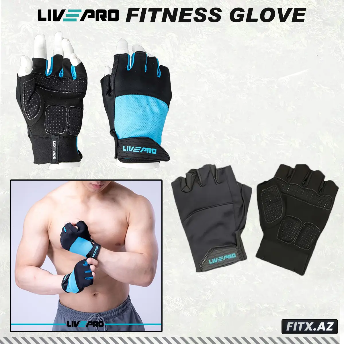 Live Pro Fitness Gloves LP-8260 İdman Əlcəyi - Fitx.az