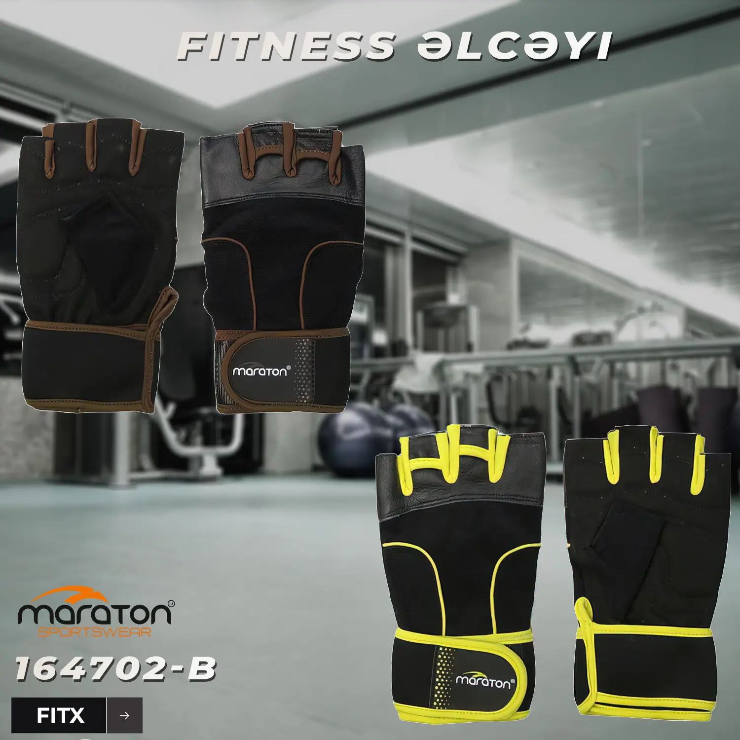 Maraton Fitness Gloves İdman Əlcəyi 164702-B - Fitx.az