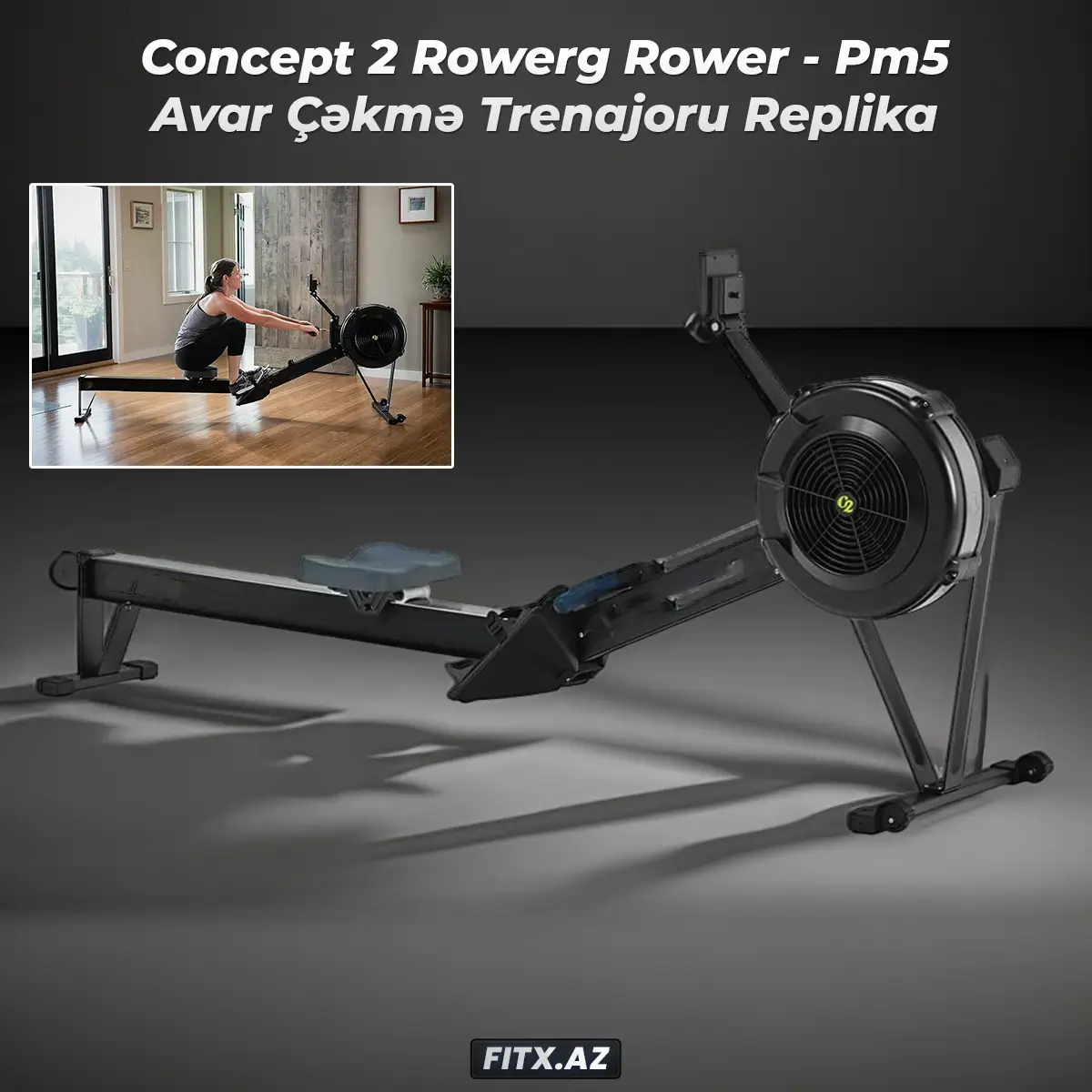 Concept 2 Rowerg Rower Pm5 CNPT2712 Avar Çəkmə Trenajoru Replika - Fitx.az