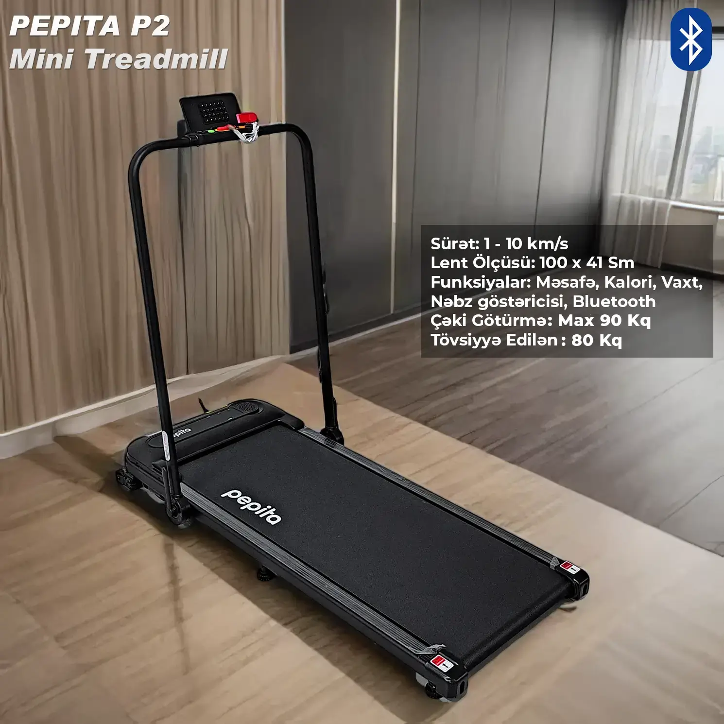 Pepita P2 Mini Walker Treadmill Qaçış Trenajoru (Беговой) - Fitx.az